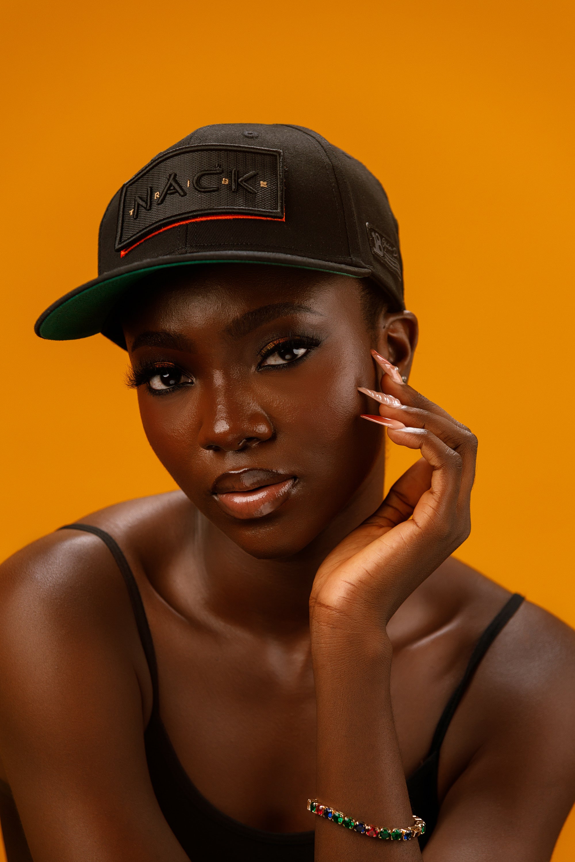 NACK Tribal Patch Cap in Black