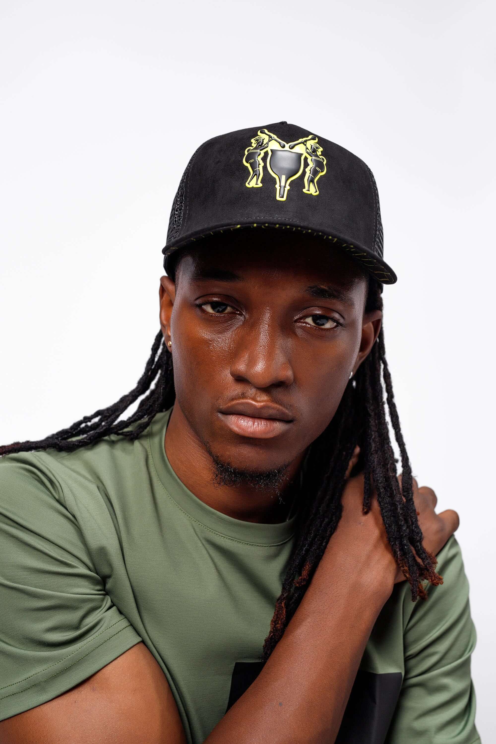 NACK 3D Logo Cap in Black/Yellow | NACK Apparel